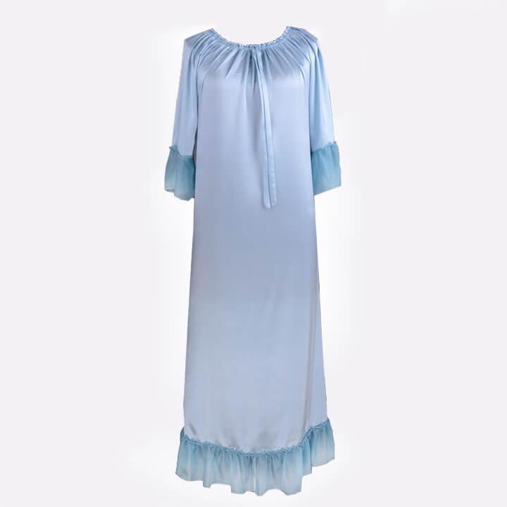 Women's 100% Silk Full Length Silk Nightgown Simple Nightdress – DIANASILK